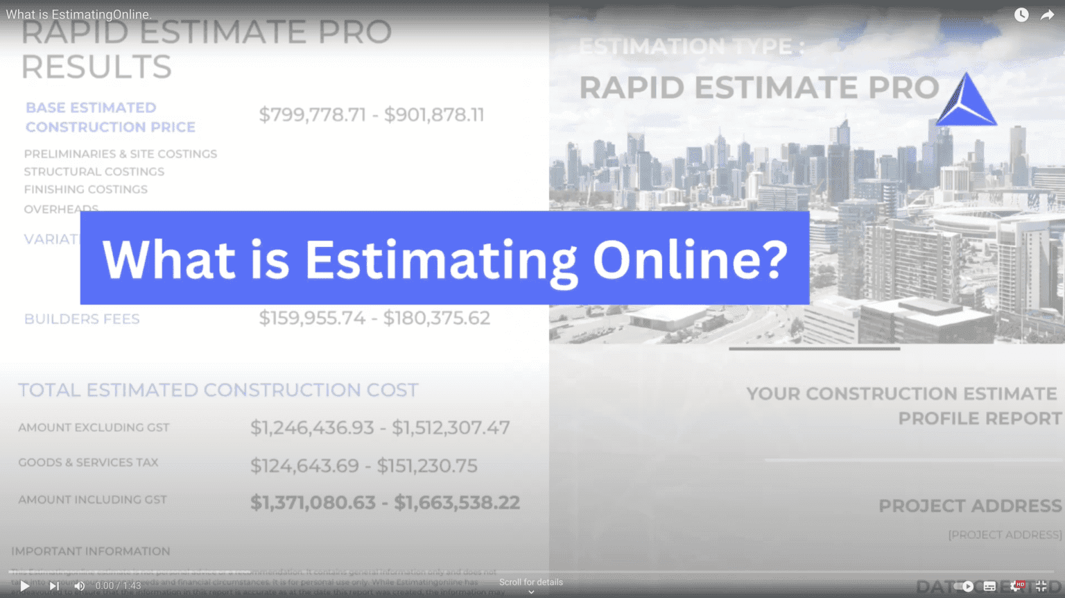 Builders Construction Estimating Software | Estimating online