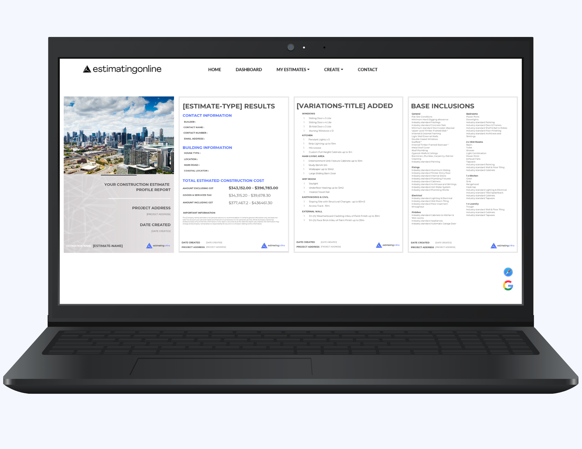 Builders Construction Estimating Software | Estimating online